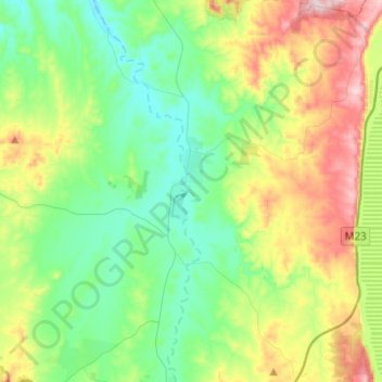 Carte topographique Gundaroo, altitude, relief